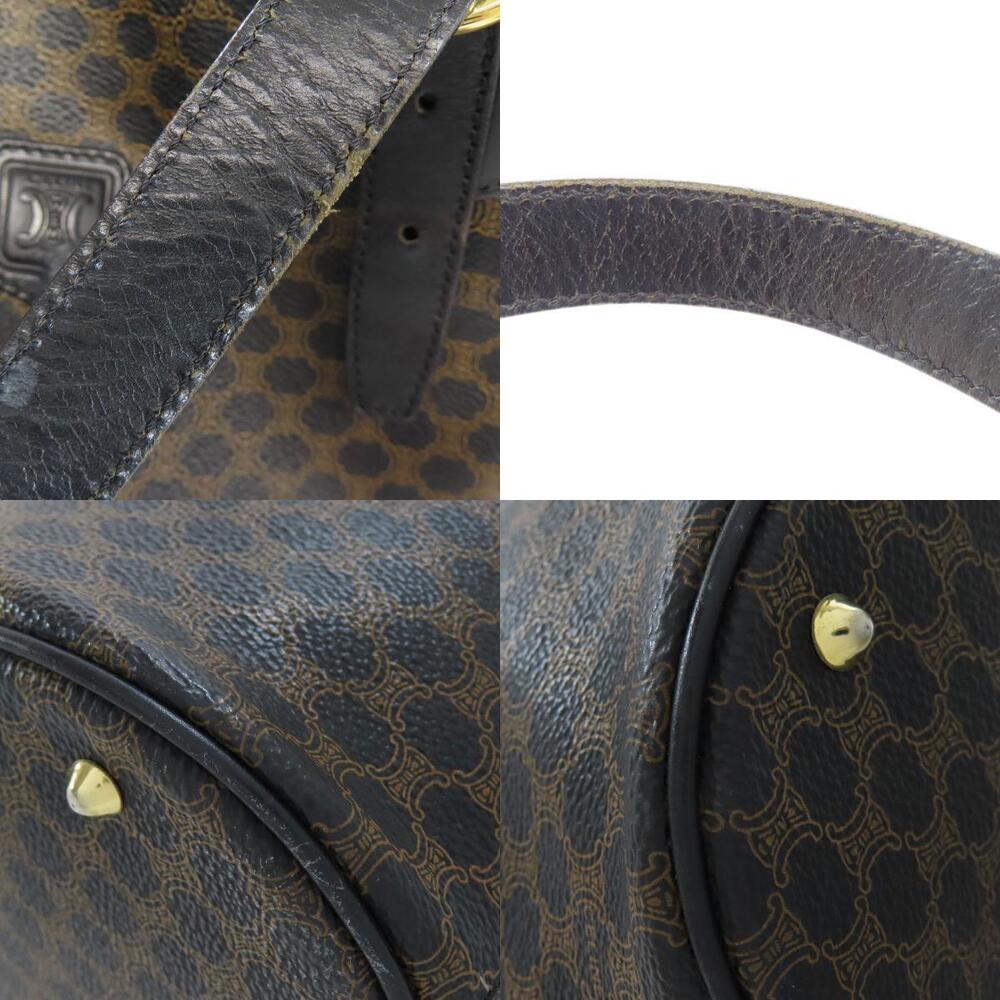 Celine | Bags | Celine Macadam Leather Brown Shoulder Tote Bag | Poshmark